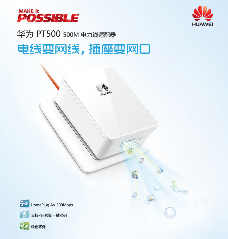 华为 PT500 500M电力线适配器